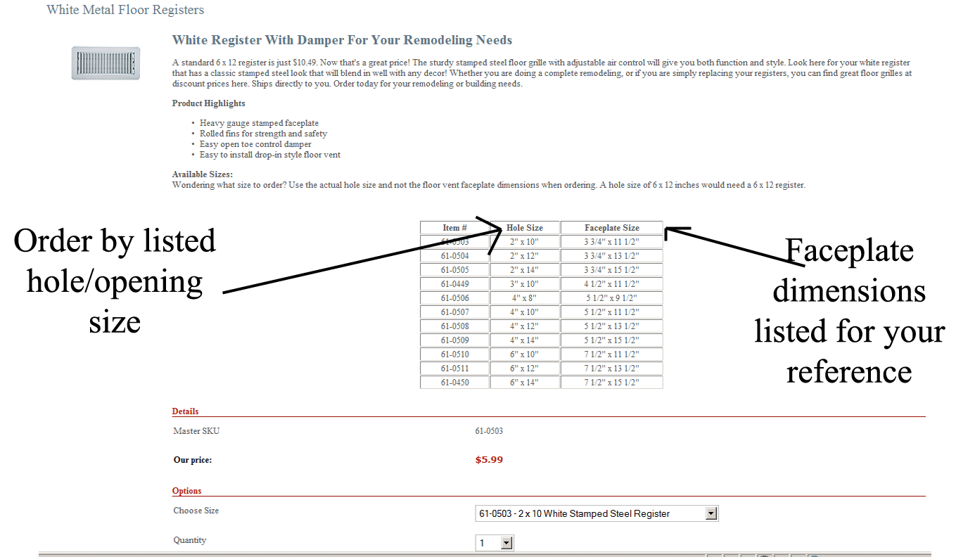 How to Measure Floor Registers and Grilles | Installerstore.com Blog